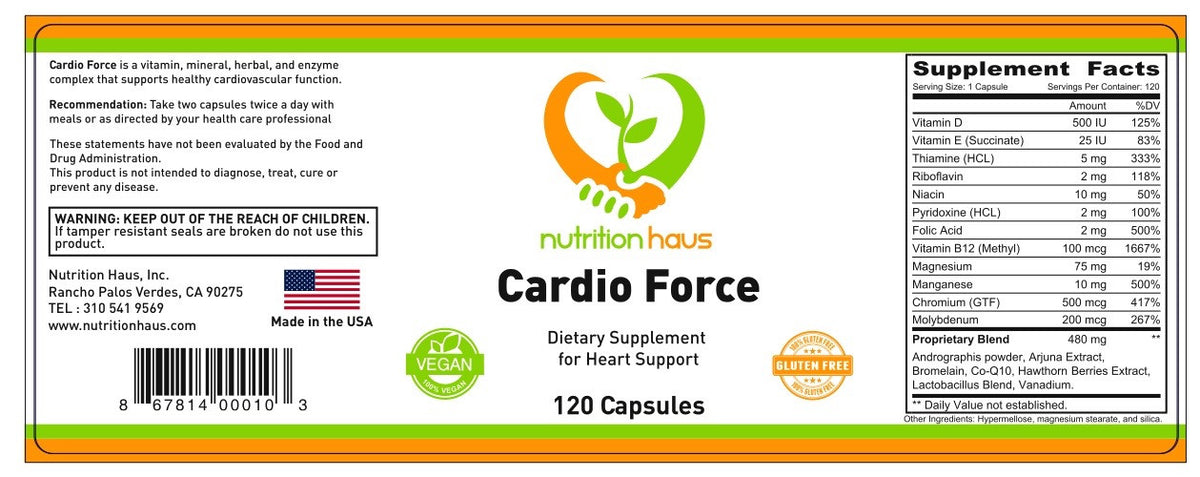 Support Your Cardiovascular Health with Cardio Force by Nutrition Haus